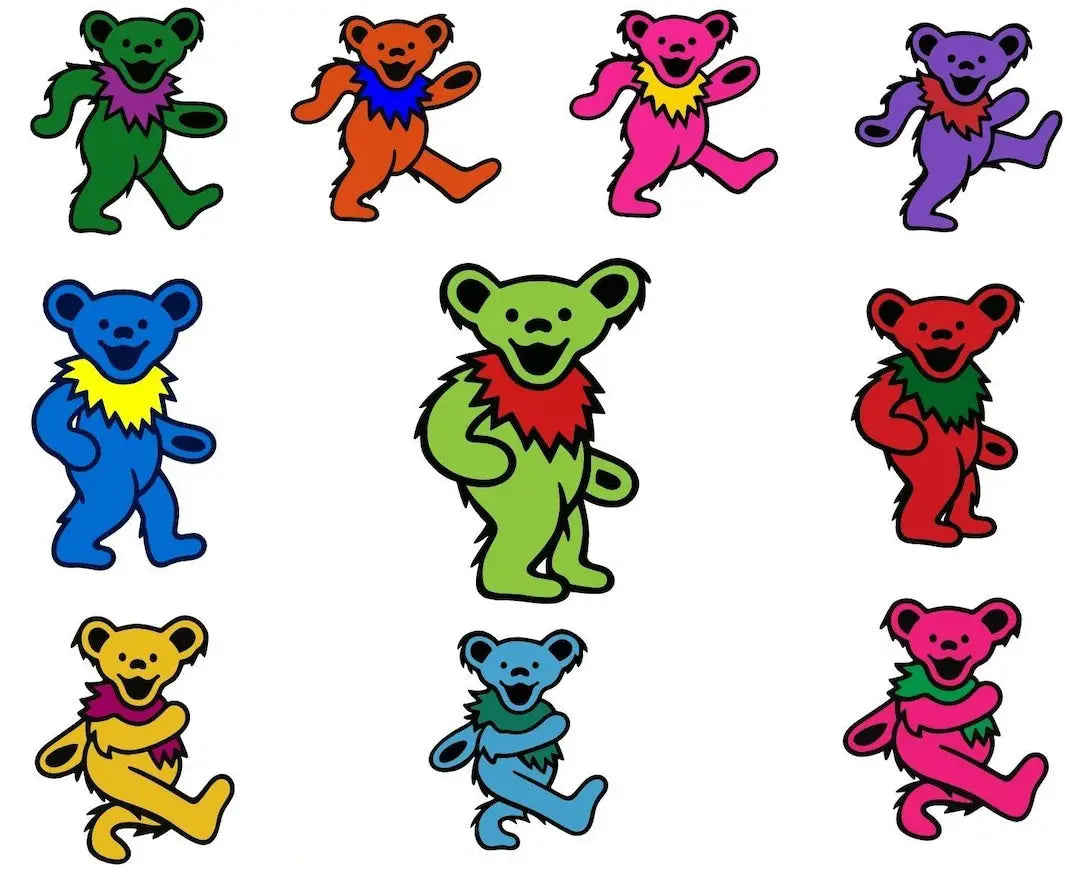 Dancing Bear Stickers| Jerry Bear Stickers | Grateful Dead Stickers