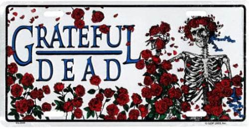 Grateful Dead - Bertha Skeleton & Roses License Plate ...