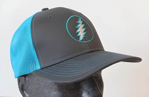 Grateful Dead - Lightning Bolt Turquoise Trucker Snapback Hat ...