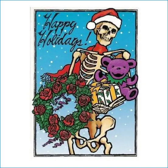 Grateful Dead - Skeleton Holiday Christmas Card - gratefuldeadshop.com