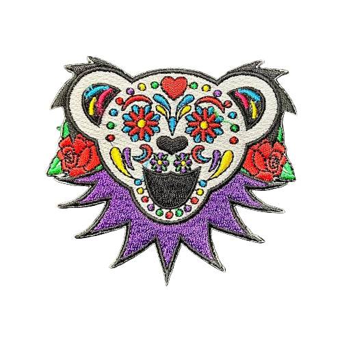 Grateful Dead - Sugar Skull Dancing Bear Iron On Patch ...