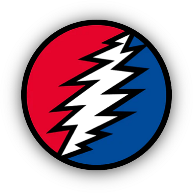 Grateful Dead - Round Lightning Bolt Sticker- GratefulDeadShop.com ...
